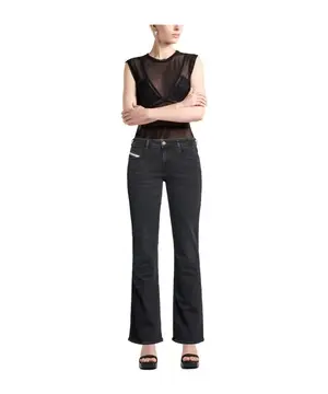 DIESEL® Flared Denim Trousers - Black