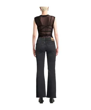 DIESEL® Flared Denim Trousers - Black