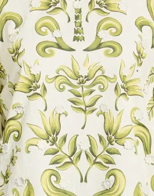 Farm Rio Floral Print Three-quarter Sleeve Top