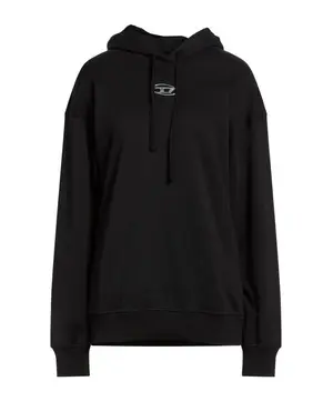 DIESEL® Solid Color Hooded Track Jackets - Black