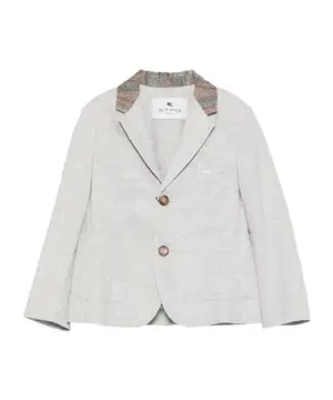 Etro Notched Lapel Blazer - White