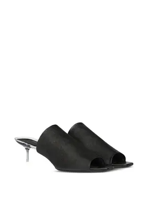COURREGES Square-toe Kitten Heel Sandals