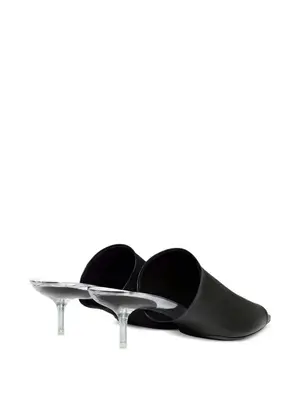 COURREGES Square-toe Kitten Heel Sandals