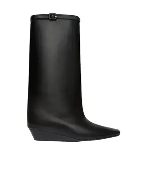 COURREGES Square-toe Wedge Boots - Black