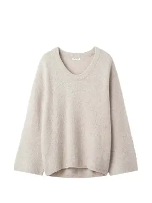 Soft Goat V-neck Sweater - Sand