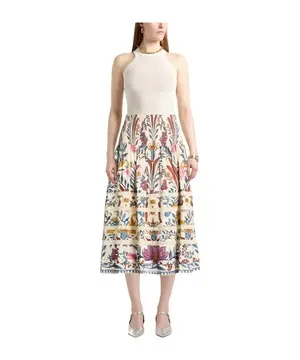 Farm Rio Floral Trumpet Midi Skirt