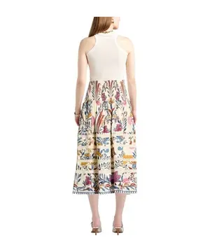 Farm Rio Floral Trumpet Midi Skirt