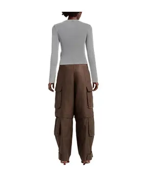 DIESEL® Ribbed Crew Neck Long Sleeve Top