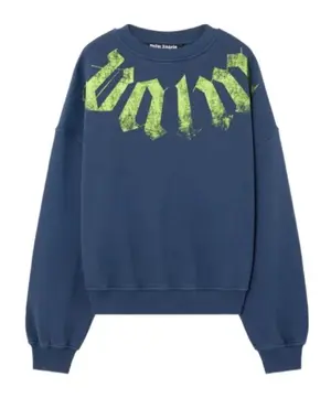 Palm Angels Oversized Logo Sweatshirt - Blue