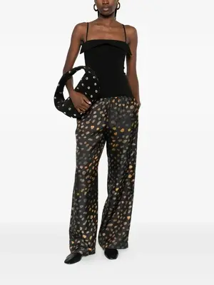 Nanushka Marinle" Square Neck Spaghetti Strap Top - Black