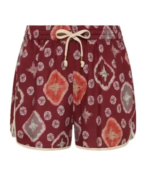 The Upside Miri Klio Patterned Drawstring Shorts