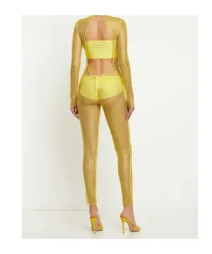 Giuseppe Di Morabito Embellished Stretch Mesh Jumpsuit