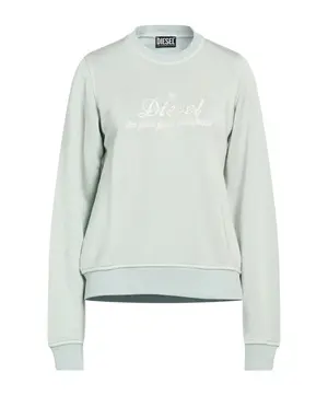 DIESEL® Solid-color Crewneck Sweatshirt With Embroidered Logo
