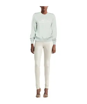DIESEL® Solid-color Crewneck Sweatshirt With Embroidered Logo