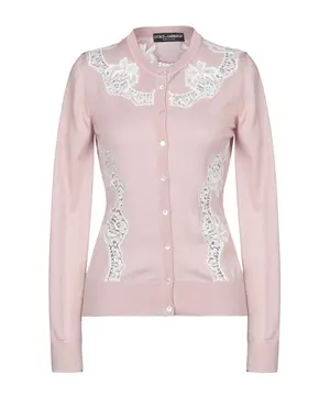 Dolce & Gabbana Two-tone Lace Detailed Cashmere Jumper