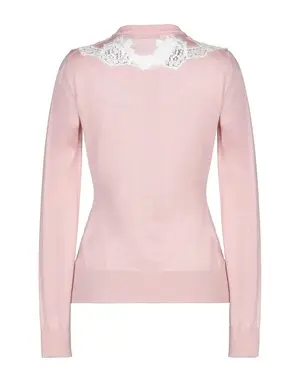 Dolce & Gabbana Two-tone Lace Detailed Cashmere Jumper