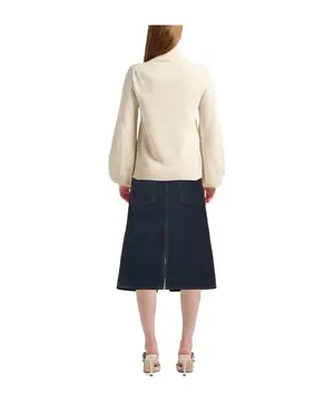 Burberry Flared Denim Skirt