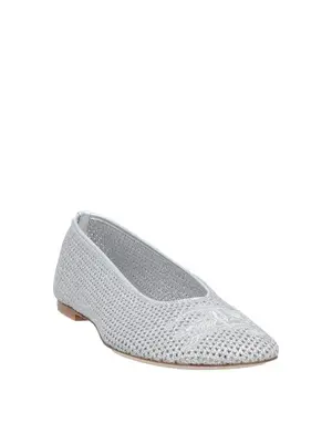 Burberry Cutout Ballet Flats - Silver