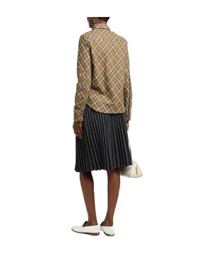 Burberry Printed Long-sleeve Shirt With Embroidered Logo