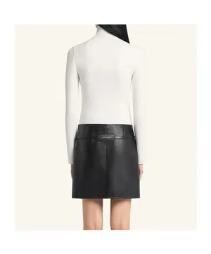 COURREGES Courrèges Ribbed V-line Turtleneck Sweater With Embroidered Logo
