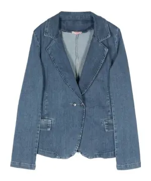 Liu Jo Double-breasted Denim Blazer - Blue