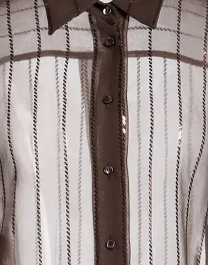 Brunello Cucinelli Long-sleeve Sequined Shirt