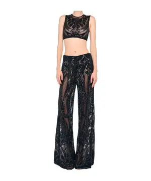 Norma Kamali Embellished Palazzo Pants