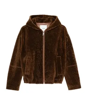 Nanushka Hooded Zip-up Jacket - Brown
