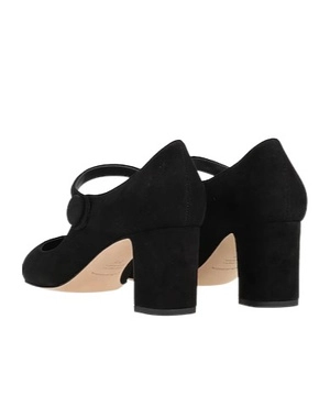 DOLCE & GABBANA Suede MaryJane Blockheel Shoes