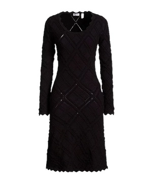 Burberry Long Sleeve Knit Midi Dress