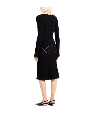 Burberry Long Sleeve Knit Midi Dress