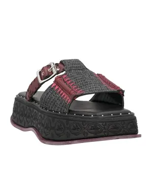 Farm Rio Embellished Square Toe Platform Sandals