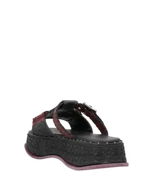 Farm Rio Embellished Square Toe Platform Sandals