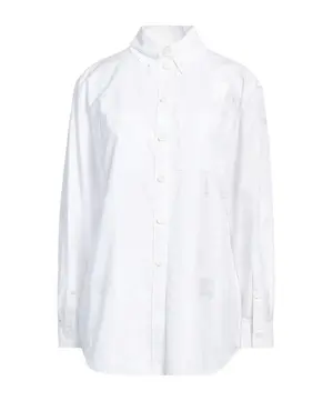 Burberry Minimalist Solid-color Long-sleeve Shirt - White