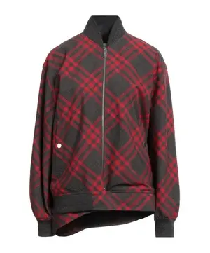 Burberry Two-tone Plaid Zip-up Baseball Jacket