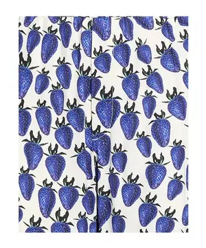 Burberry Printed Wide-leg Trousers - Blue