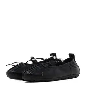 Simone Rocha Embellished Ballet Flats - Black
