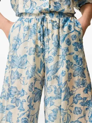 TWINSET Floral Print Palazzo Trousers