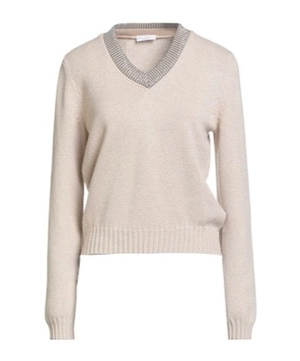 Brunello Cucinelli Solidcolor Cashmere Knit Top - Nude