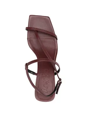AeydĒ Strappy Square Toe Sandals - Red
