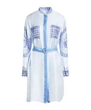 Burberry Printed Shirt Dress - Blue