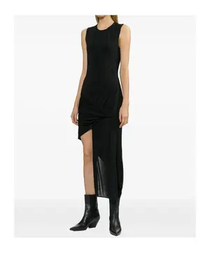 Helmut Lang Asymmetrical Draped Maxi Dress