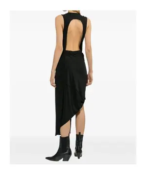 Helmut Lang Asymmetrical Draped Maxi Dress