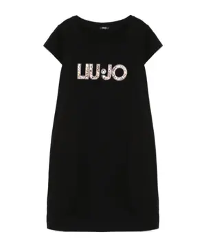 Liu Jo Logo-embellished Mini Dress - Black