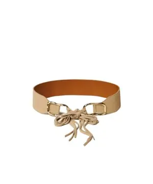 TWINSET Suede Tie Belt - Brown