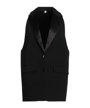 Burberry Sleeveless Tailored Vest With Notch Lapel - Black
