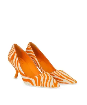 ROGER VIVIER Zebra Print Pointed Toe Pumps