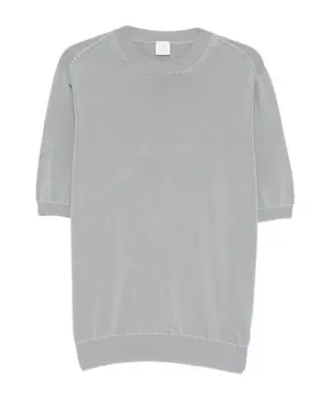 Eleventy Round-neck T-shirt - Denim Blue