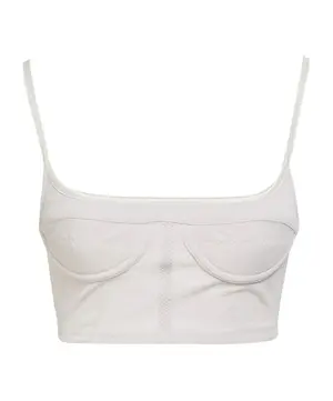 Jacquemus Sleeveless Cropped Solid-color Top - Grey