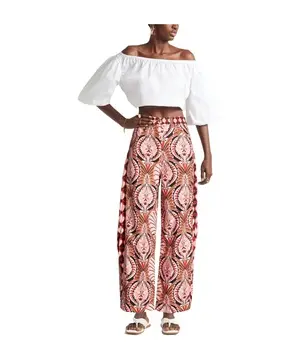 Farm Rio Floral Wide-leg Trousers